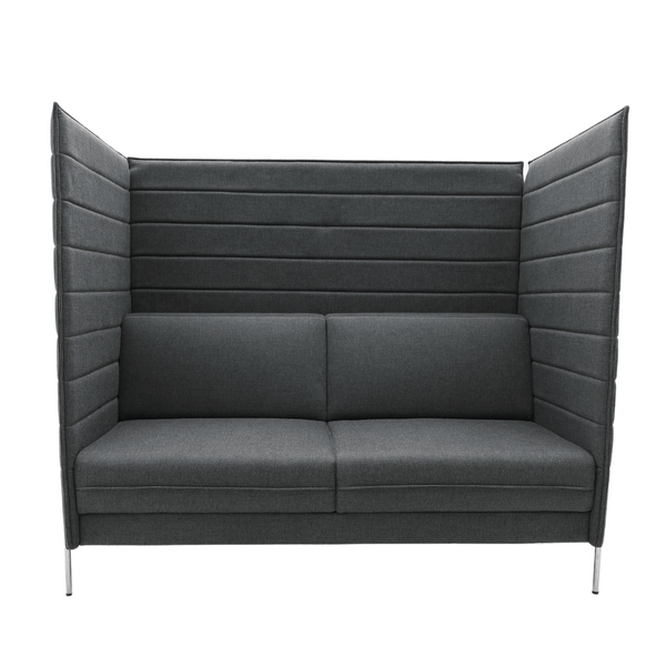 Alcove Two Seater Acoustic Privacy Lounge High Back Fabric Sofa Booth ...