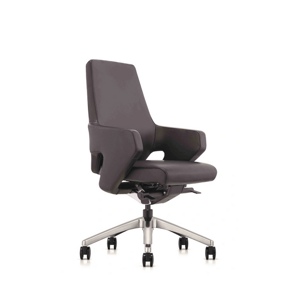 Aviator-M Mid Back Modern Genuine Leather Conference Meeting Chair ...