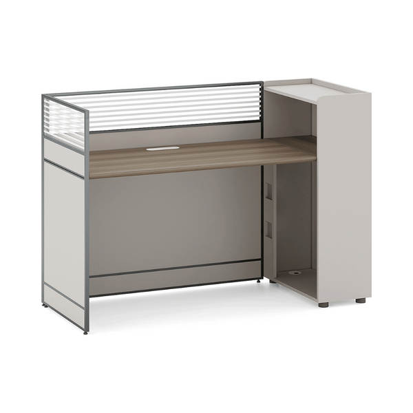 Harbour-B Modern Office Partition Workstation Desk with Side Cabinet ...