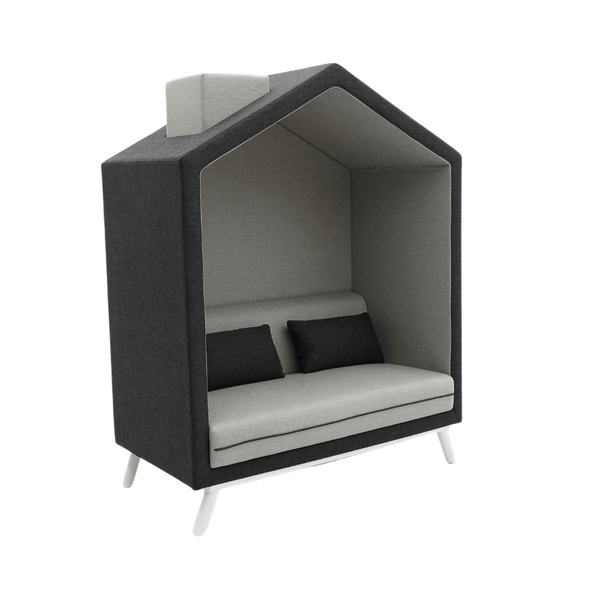 House Two Seater Acoustic Privacy High Back Fabric Lounge Sofa Booth ...