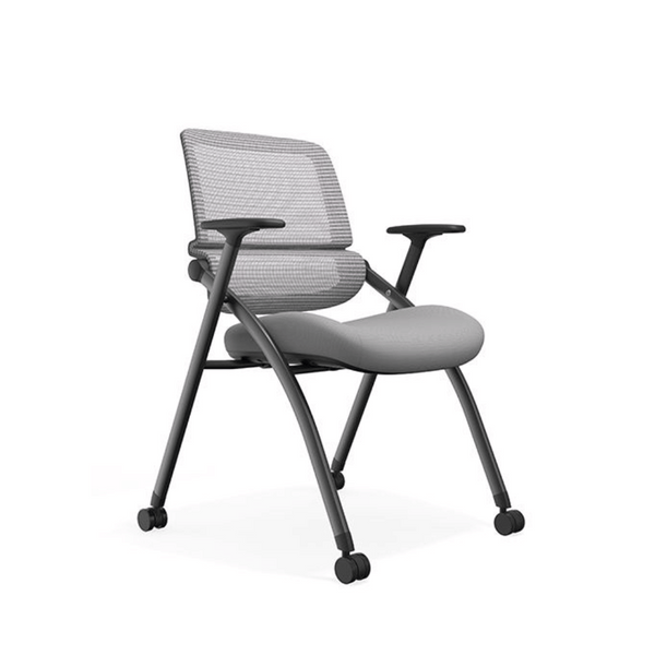 Power-A Double Back Stackable Training Chair with Wheels and Armrest ...